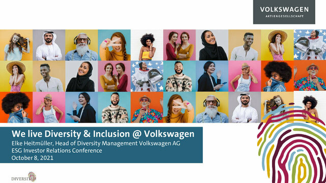 We live Diversity & Inclusion @ Volkswagen, Präsentation von Elke Heitmüller (Englisch ...