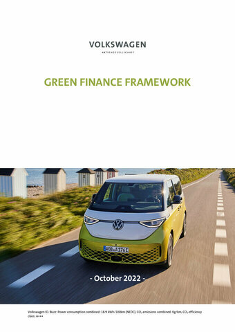 Volkswagen Group - Green Finance Framework 2022 | Volkswagen Group