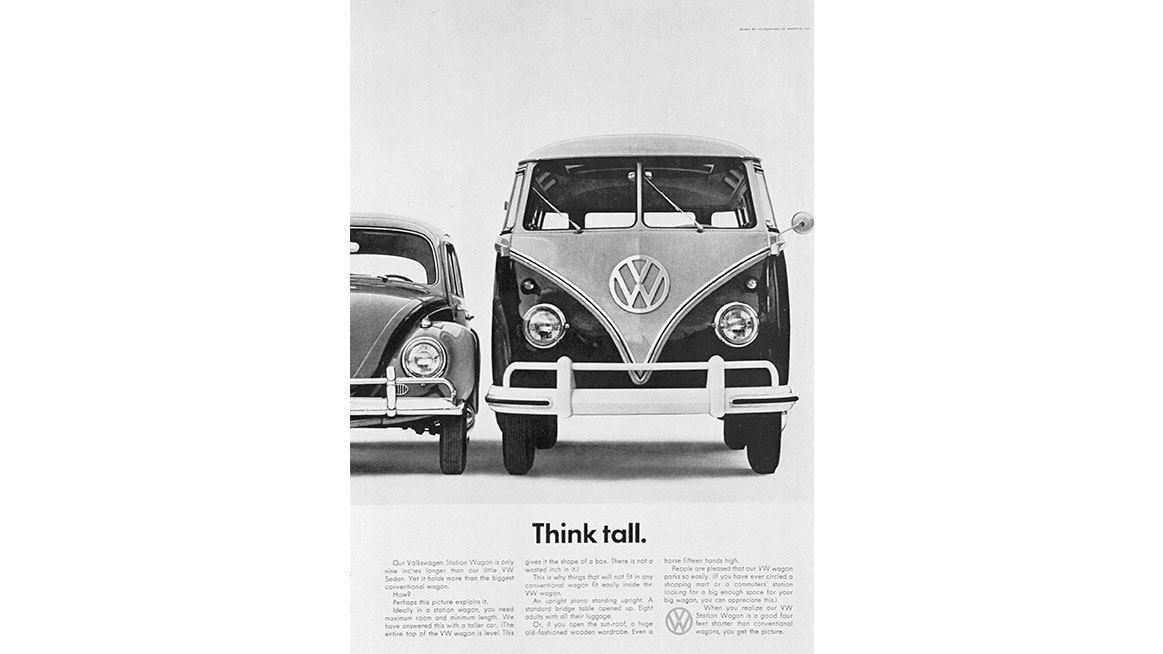 Chronik 1961: „Think tall.“ | Volkswagen Group