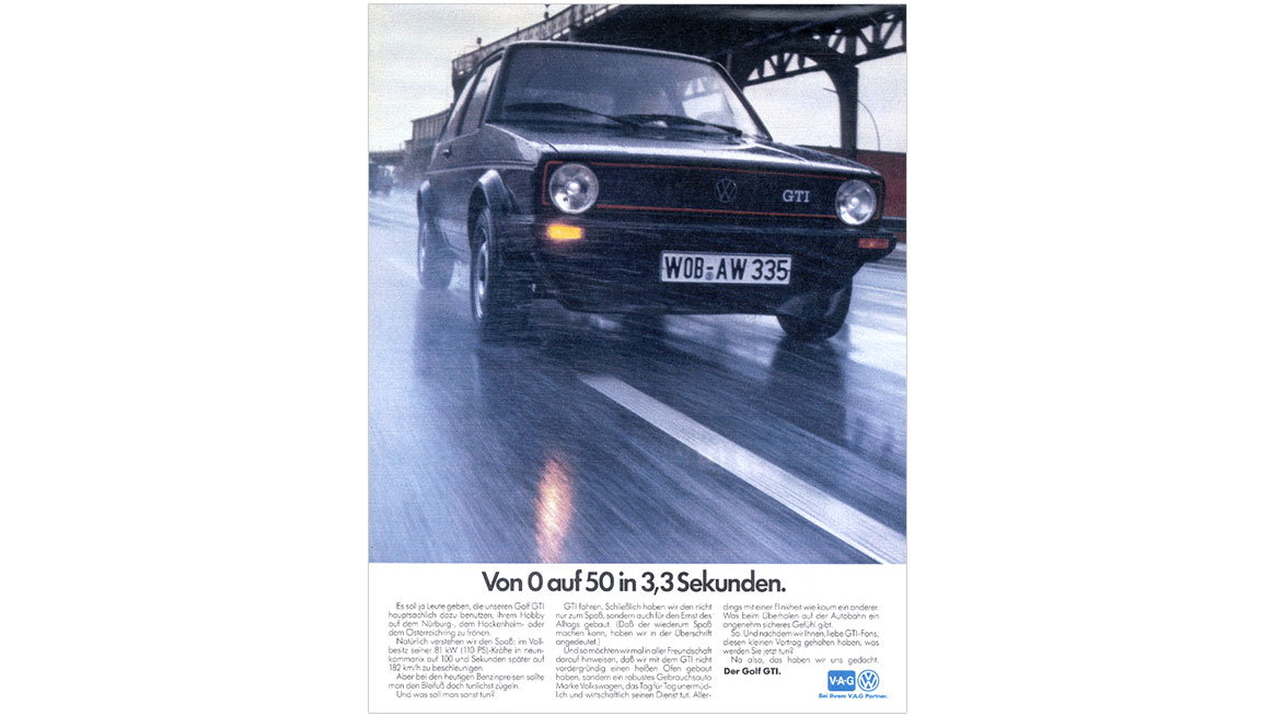 Chronicle 1982: Golf GTI ad | Volkswagen Group