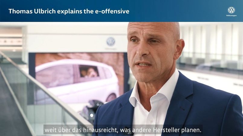Youtube Film: Thomas Ulbrich explains the e-offensive | Volkswagen Newsroom