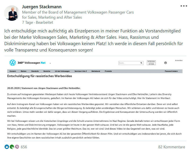 Jürgen Stackmann auf LinkedIn | Volkswagen Newsroom