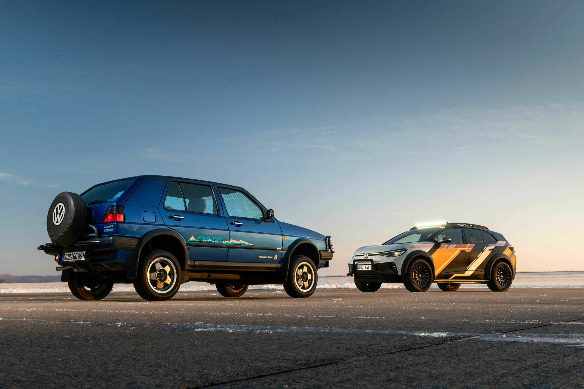 Volkswagen ID. XTREME off-road concept car and Golf II Country ...